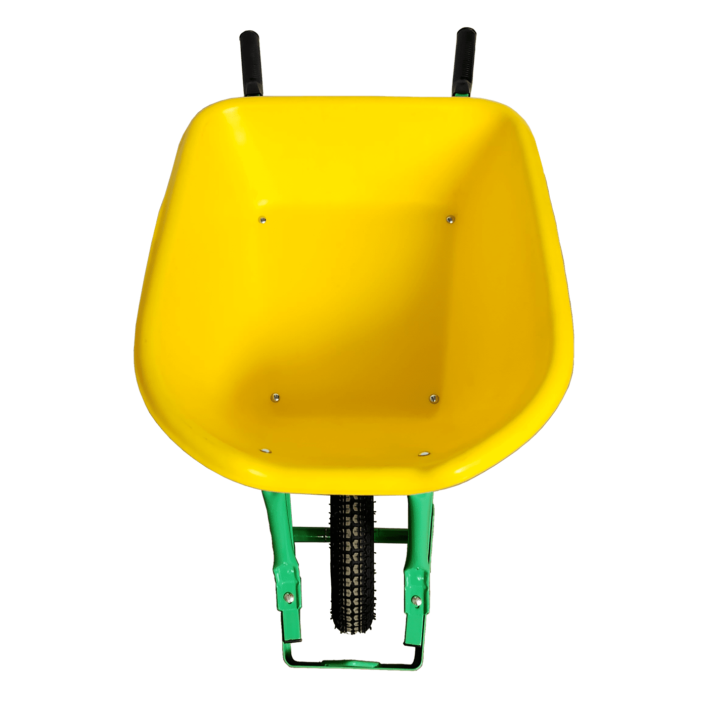 Summit Wheelbarrow - Green/Yellow Plastic Tray 130L